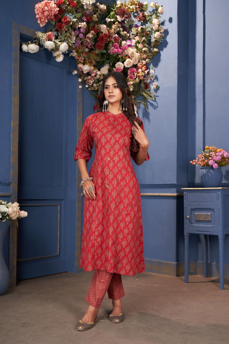 Clothing Art Fancy Wholesale Printed Cotton Kurti With Bottom - The ...