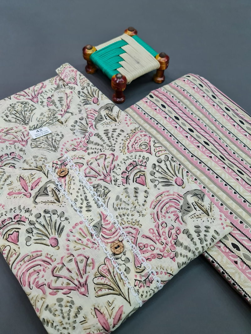 Maan Printed Cotton Kurtis With Bottom Catalog - The Ethnic World