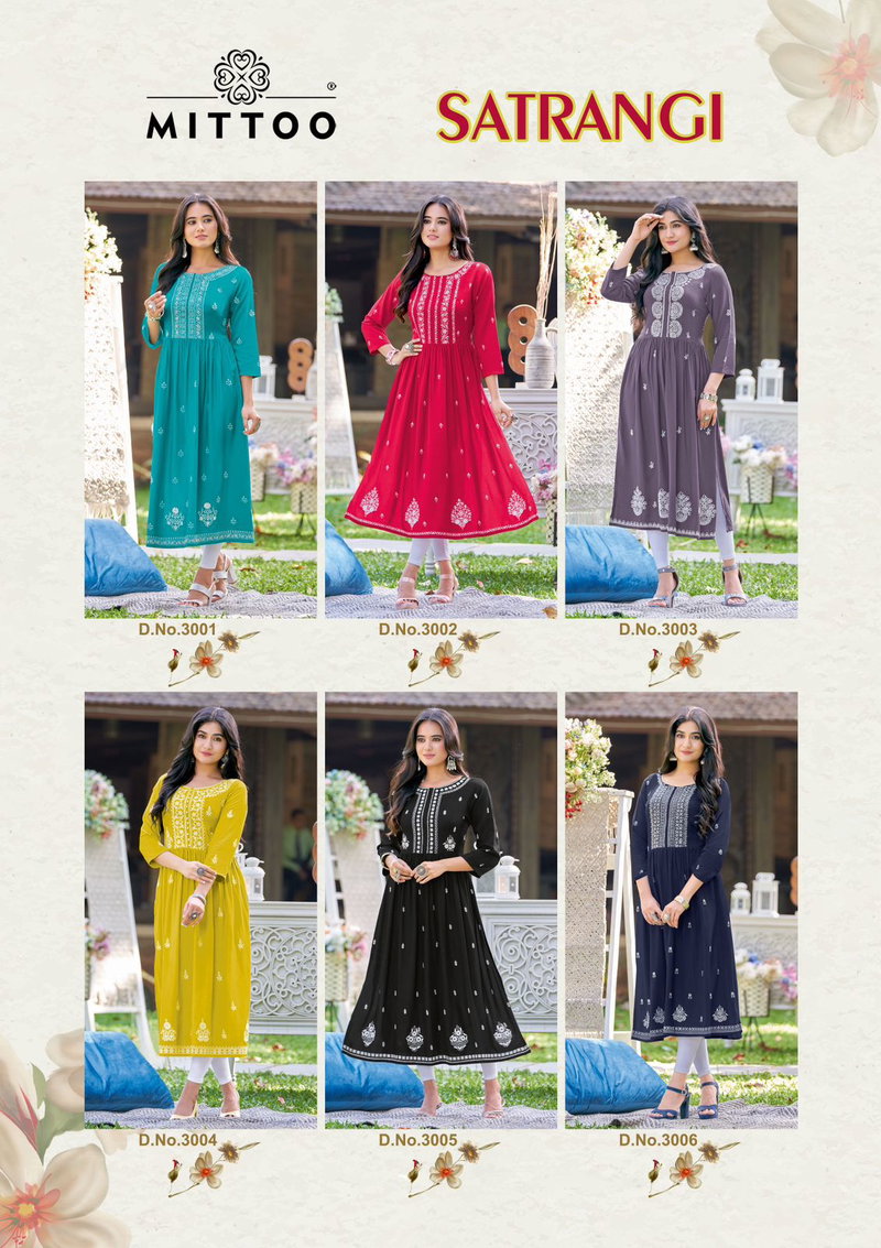 Mittoo Satrangi Thread Work Designer Kurtis Catalog - The Ethnic World