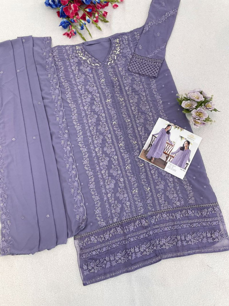 Maaria A 1194 Faux Georgette Embroidery Work Salwar Kameez Exporters In ...