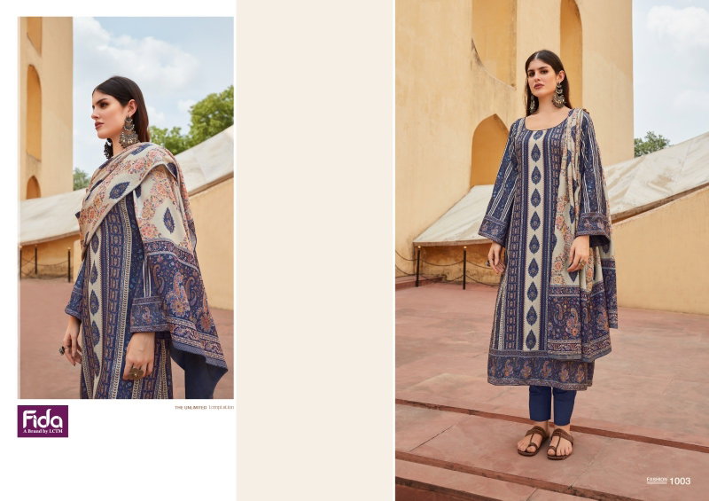 Fida Lahza Digital Pashmina Dress Materials Catalog - The Ethnic World