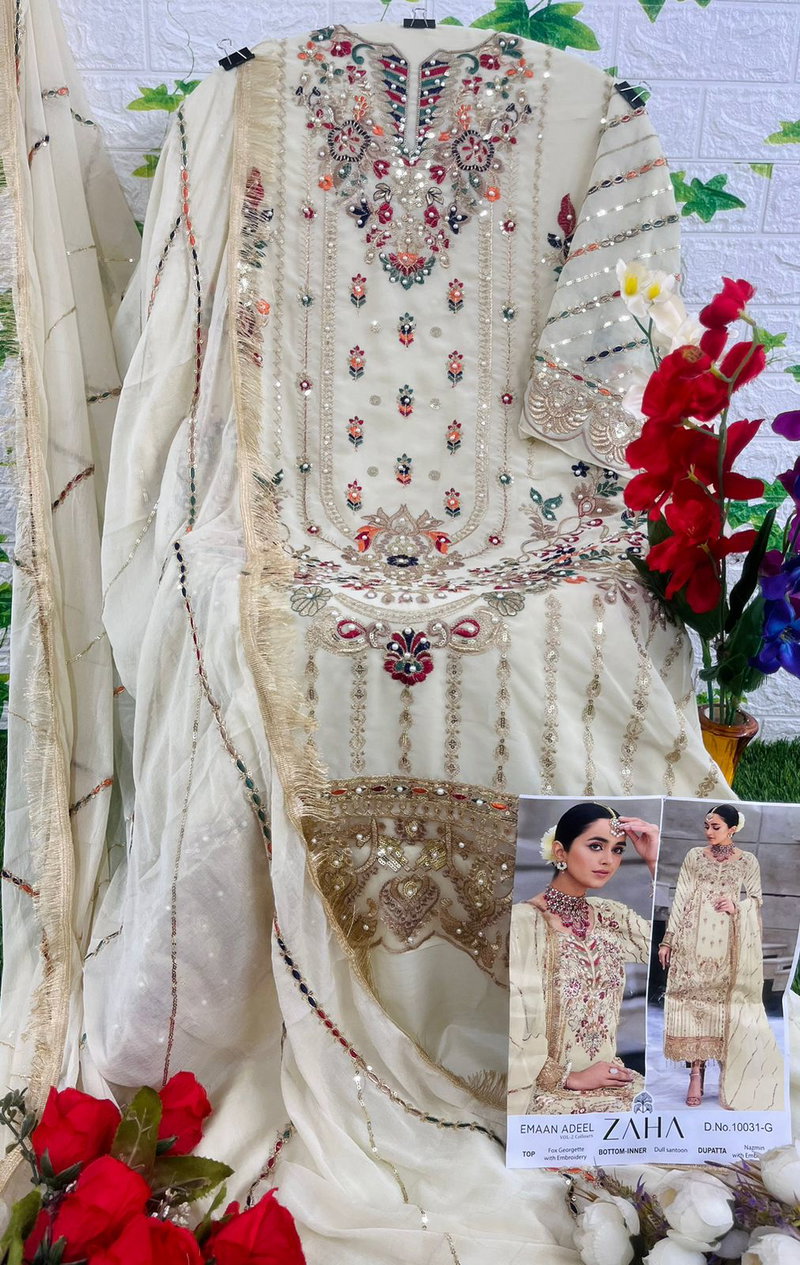D NO-10031 By Zaha Pakistani Salwar Suits Catalog - The Ethnic World