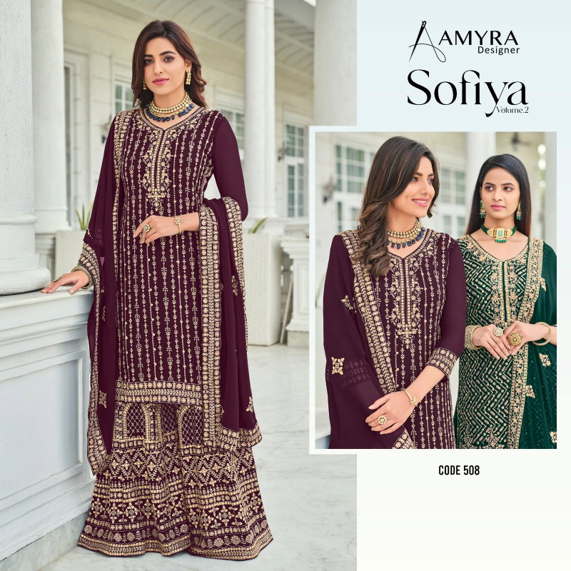 Amyra Sofiya vol 2 Heavy Wedding Wear Wholesale Georgette Salwar Suits ...
