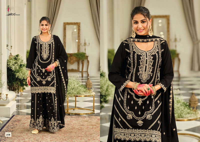 Kasmira Black And White By Eba Chinon Online Readymade Suits Wholesale ...