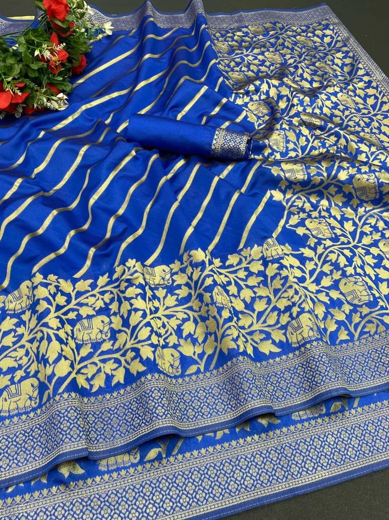 Laheriya Soft Lichi Silk Cloth Designer Saree Catalog - The Ethnic World