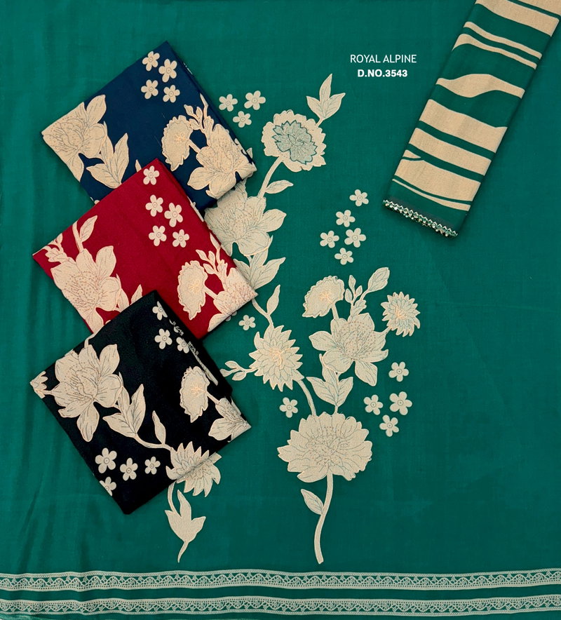 Royal Alpine 3543 By Bipson Pure Viscose Handwork Dress Material ...