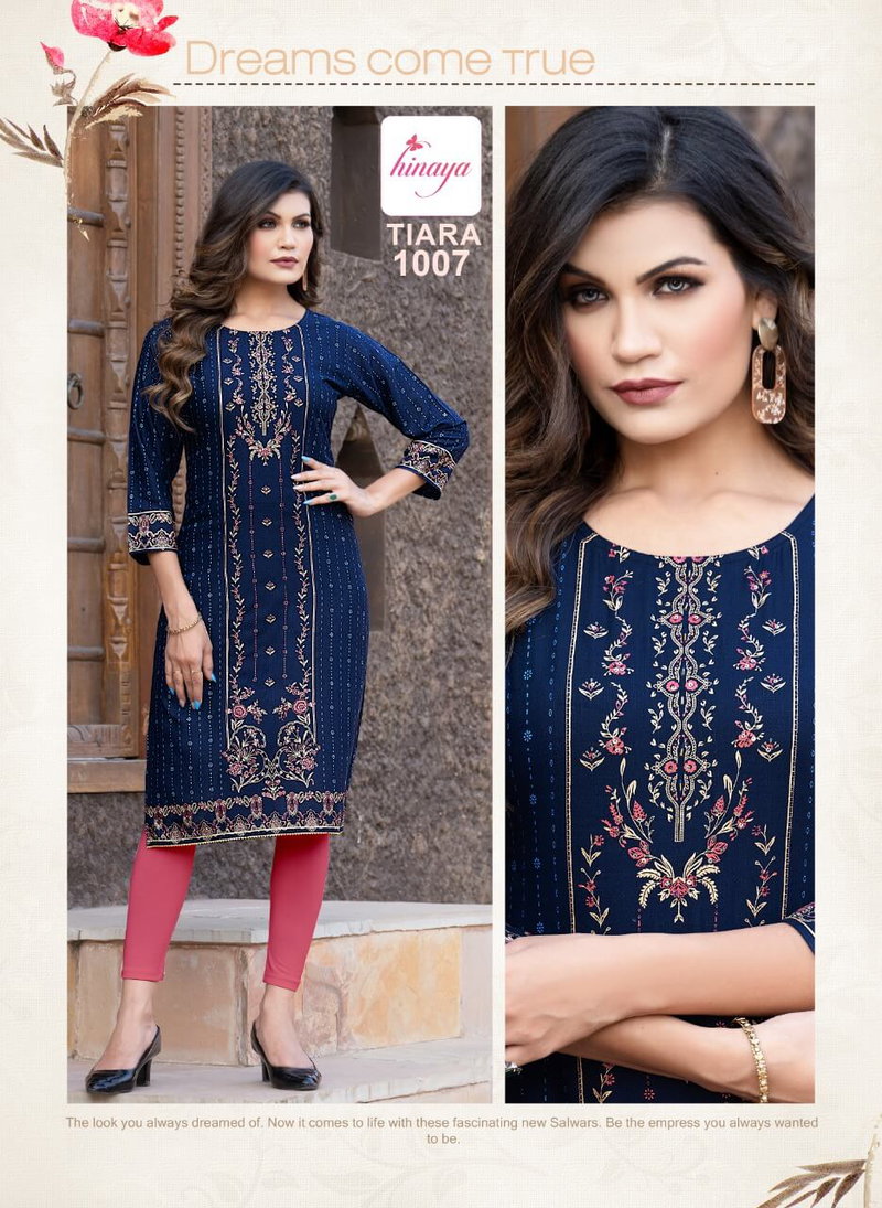 Hinaya Tiara 25 Ethnic Wear Wholesale Designer Kurtis Catalog - The ...
