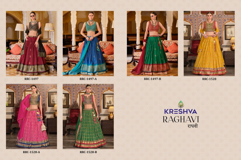Raghavi By Kreshva Silk Wedding Wear Lehenga Choli Orders In India ...