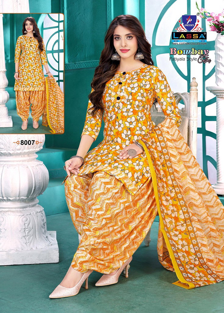 Bombay Patiyala Style Vol 8 By Lassa Printed Cotton Dress Material ...