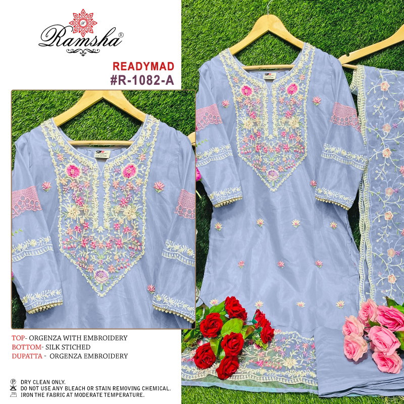 R 1082 By Ramsha Size Set Pakistani Readymade Suits Catalog - The ...