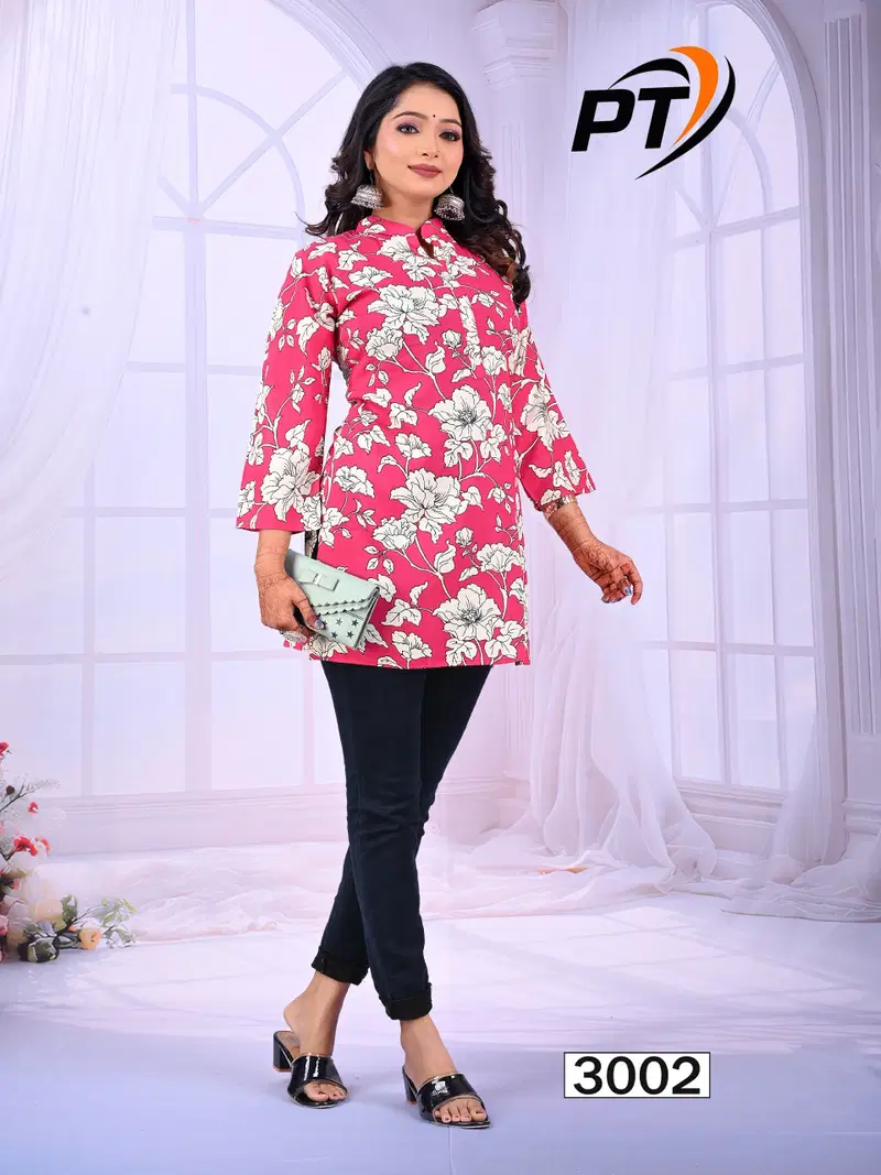 Dairy Milk Vol 3 By Pt 14 Kg Rayon Printed Short Ladies Top Wholesale ...