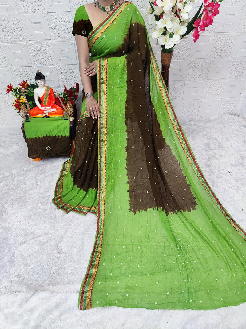 Bandhani Darbari Kgm Cotton Saree Catalog - The Ethnic World