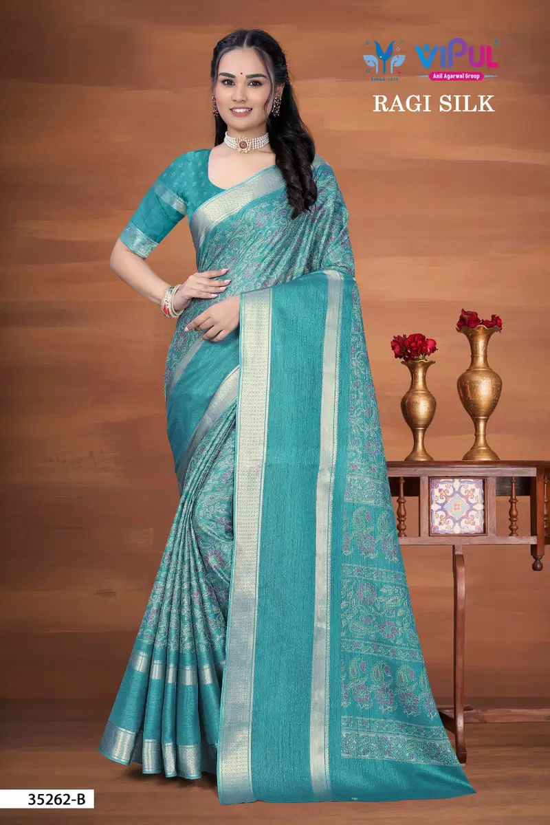 Ragi Silk 35262 A To D By Vipul Silk Wholesale Daily Wear Saree In ...