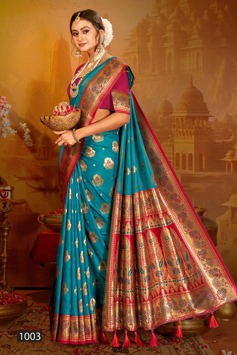 Rajwadi Silk Vol 1 By Saroj Silk Bulk Wedding Wear Saree Orders In ...