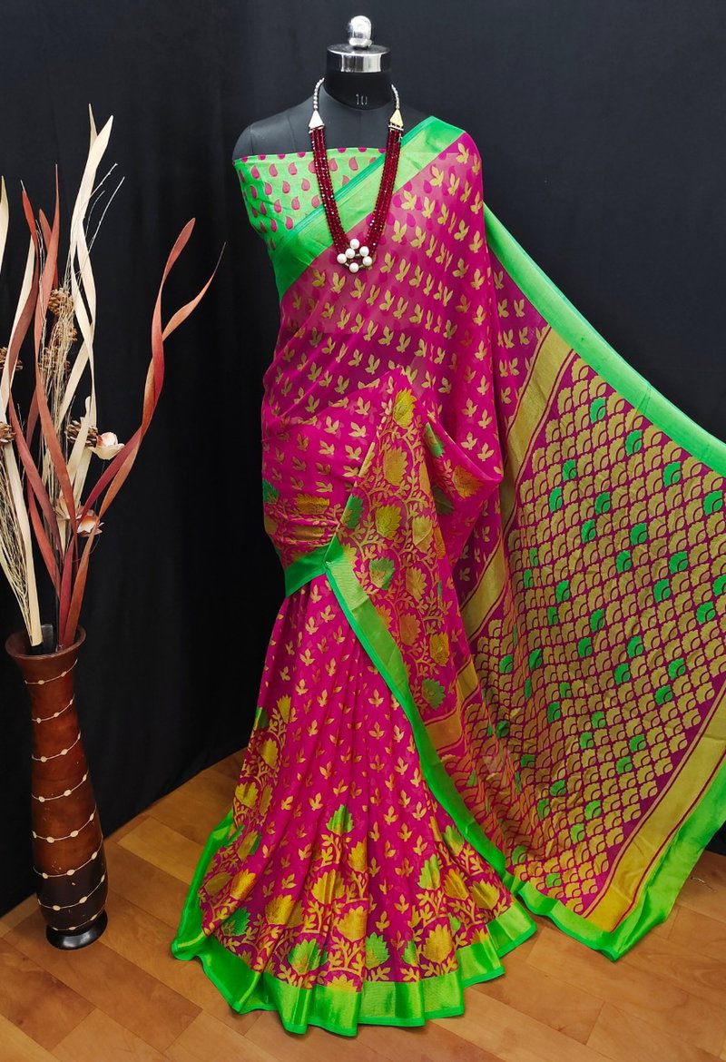 Mallika Fancy Regular Wear Printed Brasso Designer Saree Collection ...