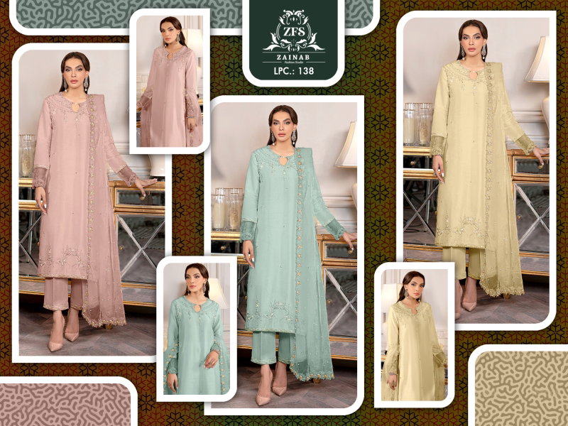 Fashion 138 By Zainab Readymade Pakistani Suits Catalog - The Ethnic World