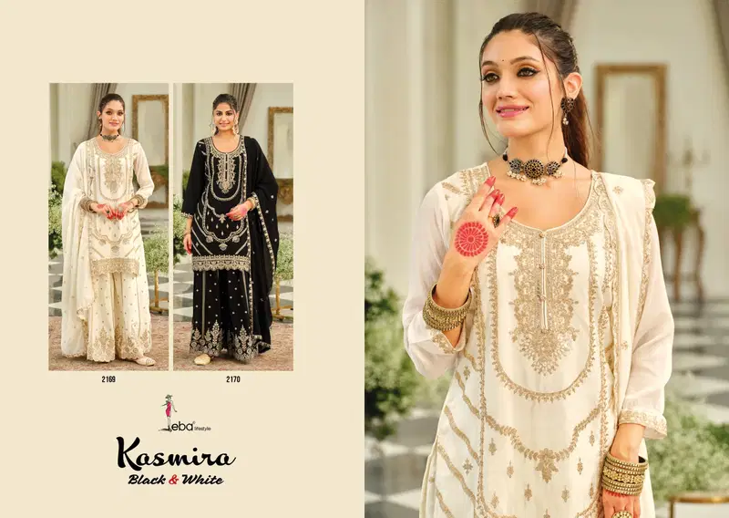 Kasmira Black And White By Eba Chinon Online Readymade Suits Wholesale ...