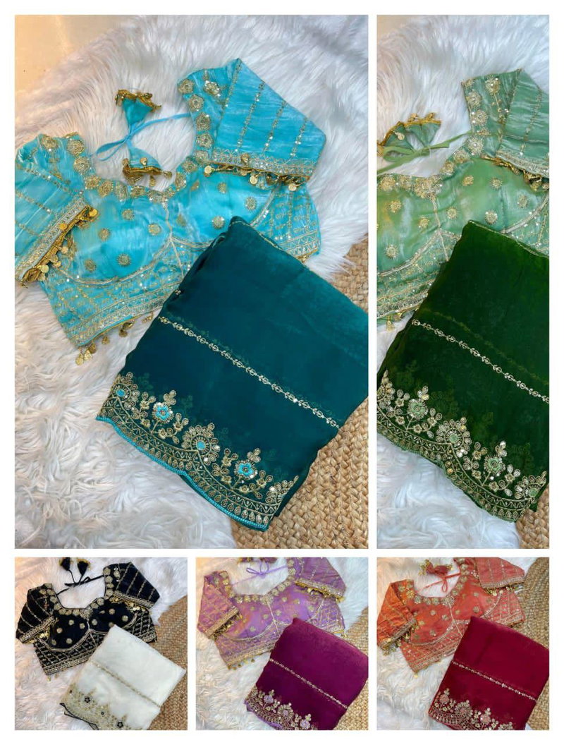 Jainika Satin With Embroidery Work Sarees Bulk Orders In India - The ...
