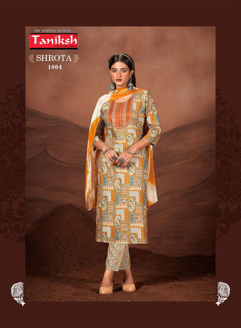 Taniksh Shrota Vol 1 Embroidery Readymade Suits Catalog - The Ethnic World