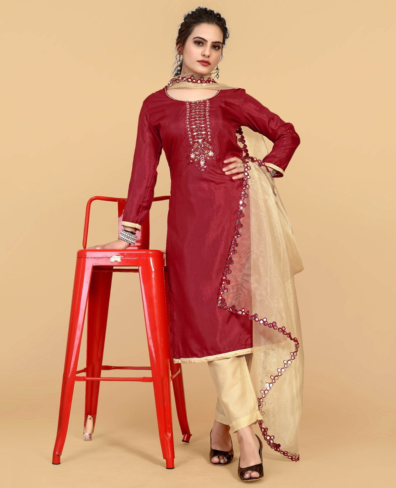 Naira By Vt Designer Non Catalog Dress Material - The Ethnic World