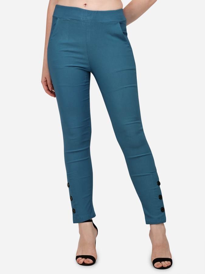 Swara Plain Streachble Casual Regular Wear Designer Pant Collection ...