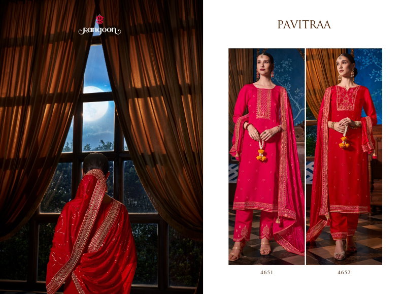 Rangoon Pavitra Silk Embroidery Readymade SUits Catalog - The Ethnic World
