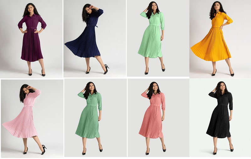 Zara Crepe Moss Western Wear One Piece Tops Catalog - The Ethnic World