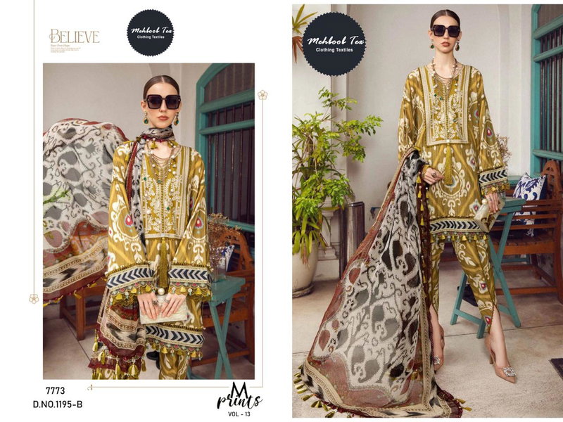 M Print Vol13 By Mehboob Tex Cotton Print Pakistani Suit Catalog - The ...