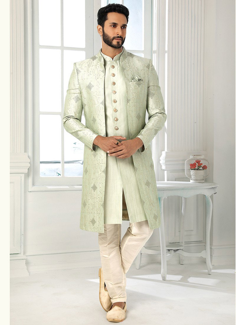 Vol 26 Jacquard Nawabi Wholesale Indo Western Collection - The Ethnic World